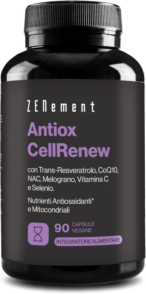 Antiox Complex with Trans-Resveratrol, CoQ10, NAC, - Natura Pharma